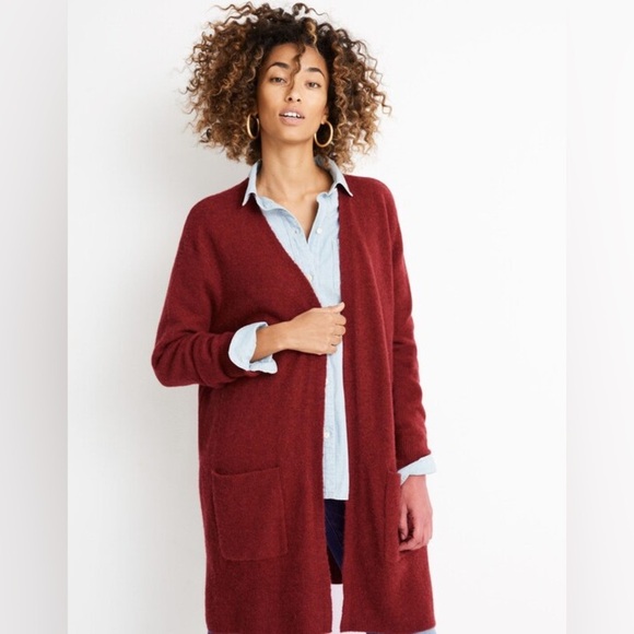 Madewell | Sweaters | Nwt Madewell Heather Scarlet Kent Cardigan ...